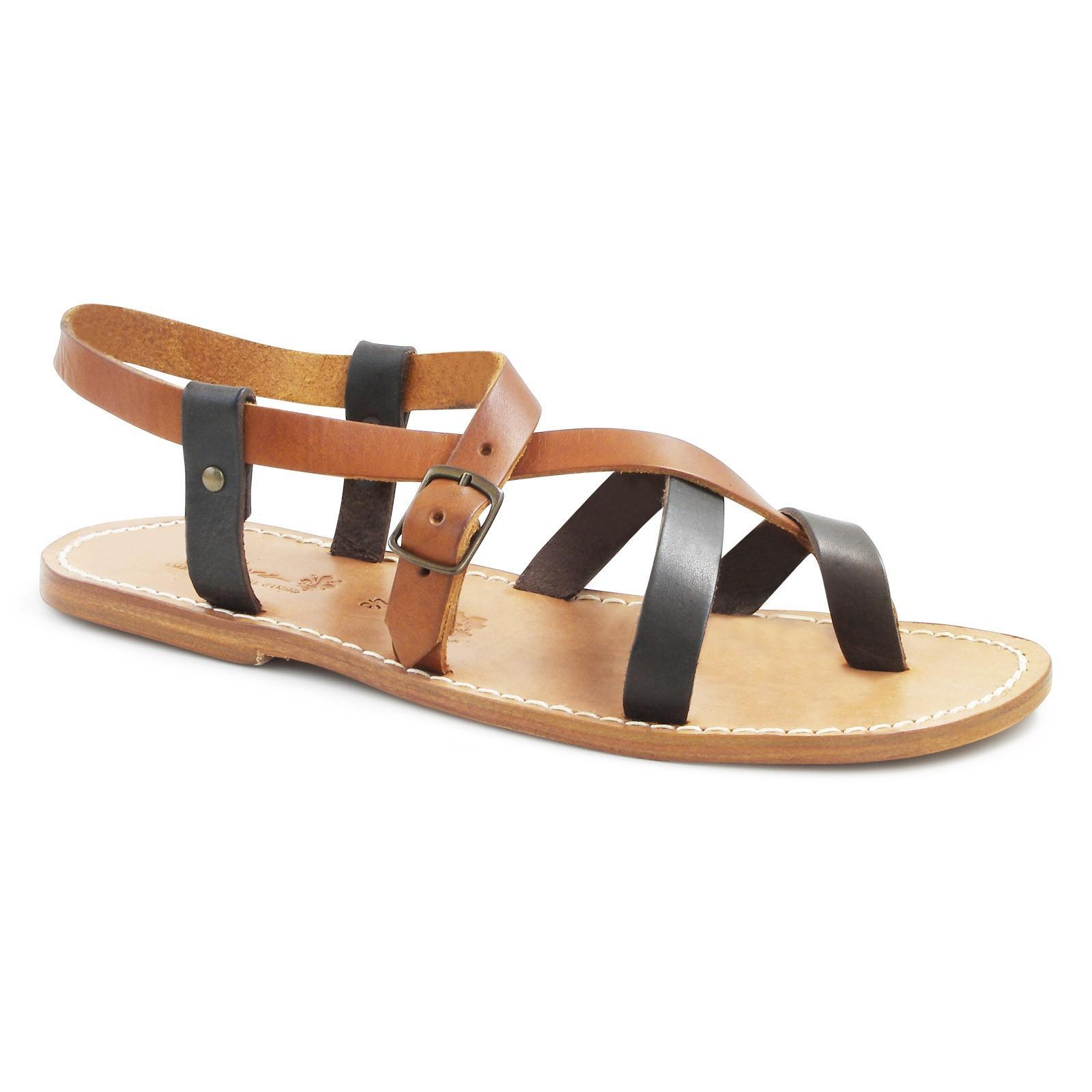 Jesus sandals handmade in genuine leather - Artigiani del cuoio